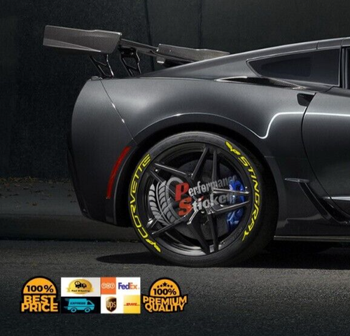 Tire Lettering For CORVETTE STINGRAY Stickers 16"-22"SET size 1.00"Fast ...