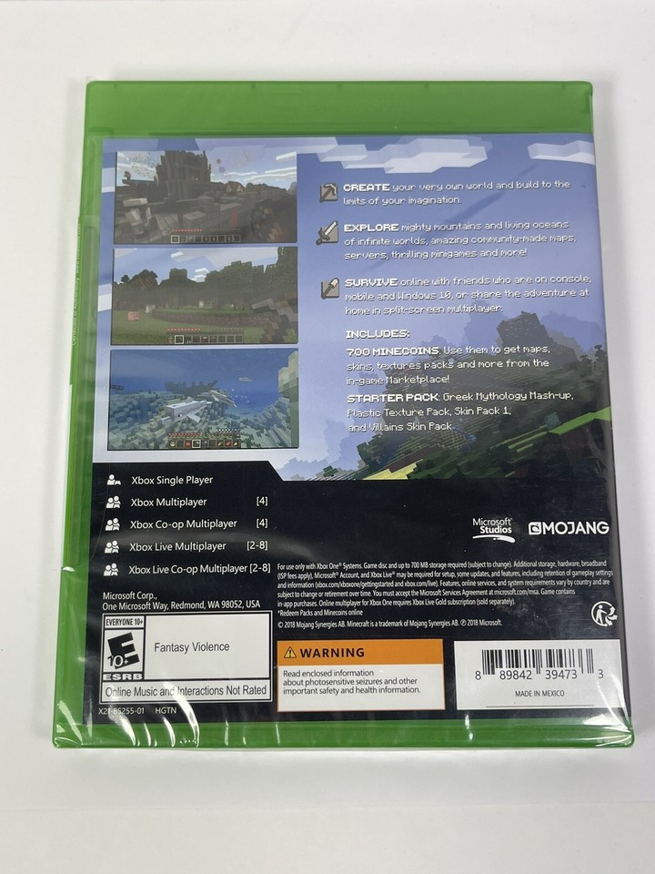 Minecraft Starter Pack Collection Xbox One Video Game Minecoins NEW ...