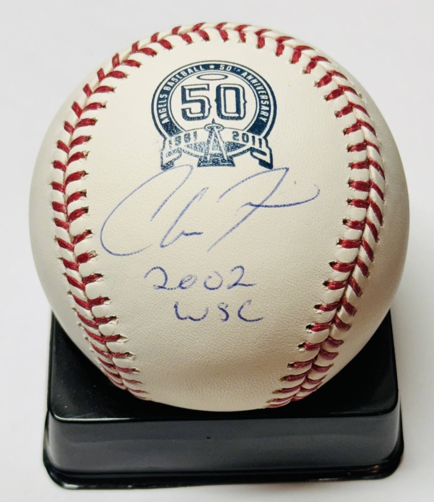Chone Figgins 2002 World Series Autographed Angels 50th Anniversary ...