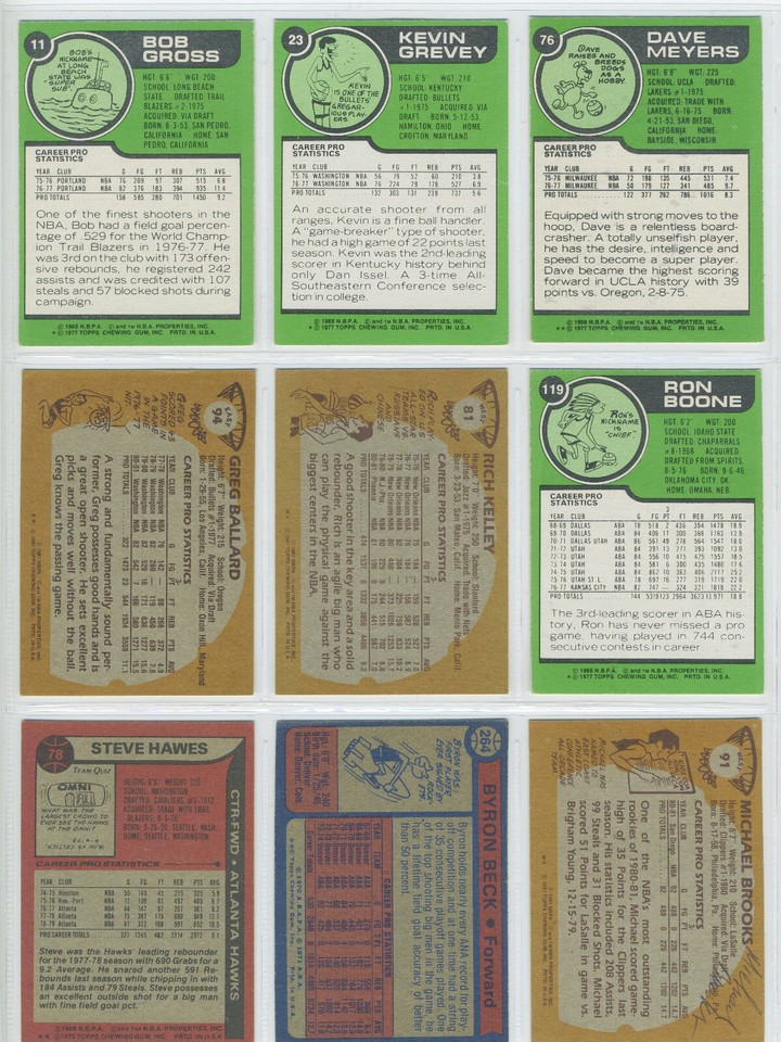 Ron Boone 1977-78 Topps Autographed Basketball card # 119 Kansas City ...