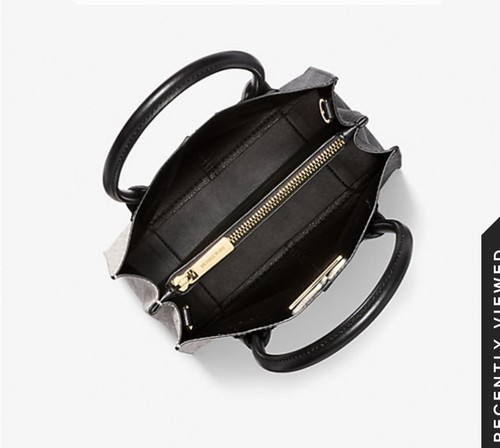 MICHAEL KORS MERCER MEDIUM SATCHEL SHOULDER MESSENGER BAG MK BLACK ...