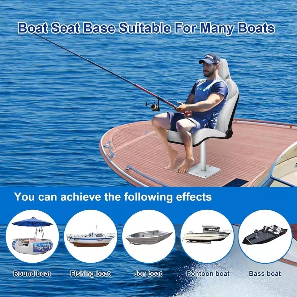Boat Seat Base Boat Seat Pedestals 7" x 7" Aluminum Alloy Seat Base ...