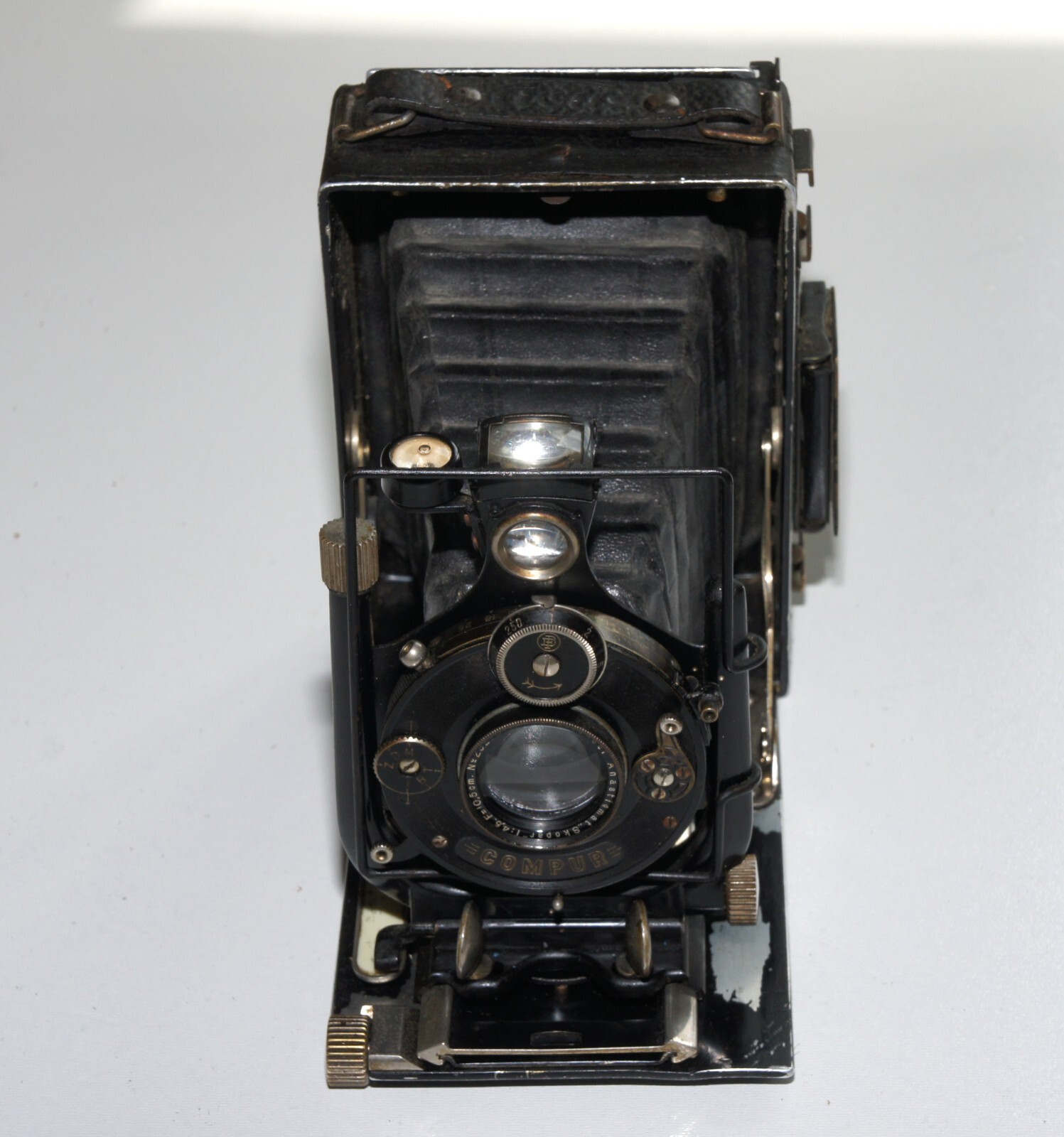 Voigtlander AVUS 6x9 Folding Plate Camera lens Skopar F=10.5 cm F4.5 ...