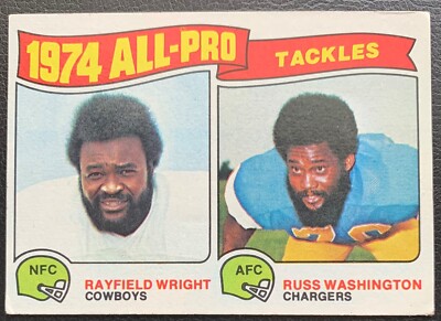 1975 TOPPS FOOTBALL 1974 ALL-PRO TACKLES RAYFIELD WRIGHT-RUSS ...