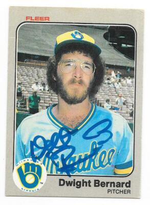 DWIGHT BERNARD 1983 FLEER AUTOGRAPHED SIGNED # 27 MILWAUKEE BREWERS | eBay