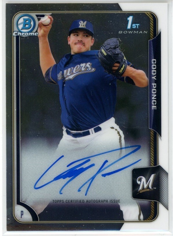 2015 Bowman Chrome Baseball Cody Ponce 1st Prospect Autograph #BCA-CP ...