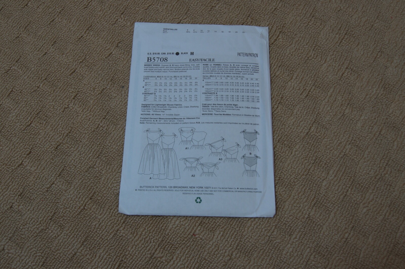 Butterick B5708 | eBay