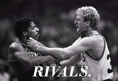 LARRY BIRD JULIUS ERVING DR J BOSTON CELTICS 76ERS 11x15 CHOKE FIGHT ...