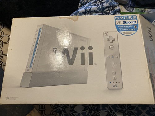 wii white console box with trays and instuction manuals only no wii ...