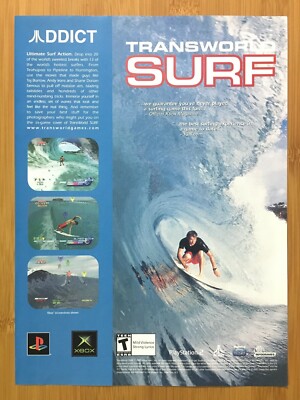 TransWorld Surf PS2 Playstation 2 2002 Vintage Print Ad/Poster Tony ...