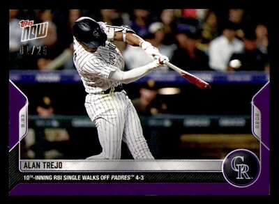 2022 Topps Now Purple Parallel #949 Alan Trejo Rockies 1/25 | eBay