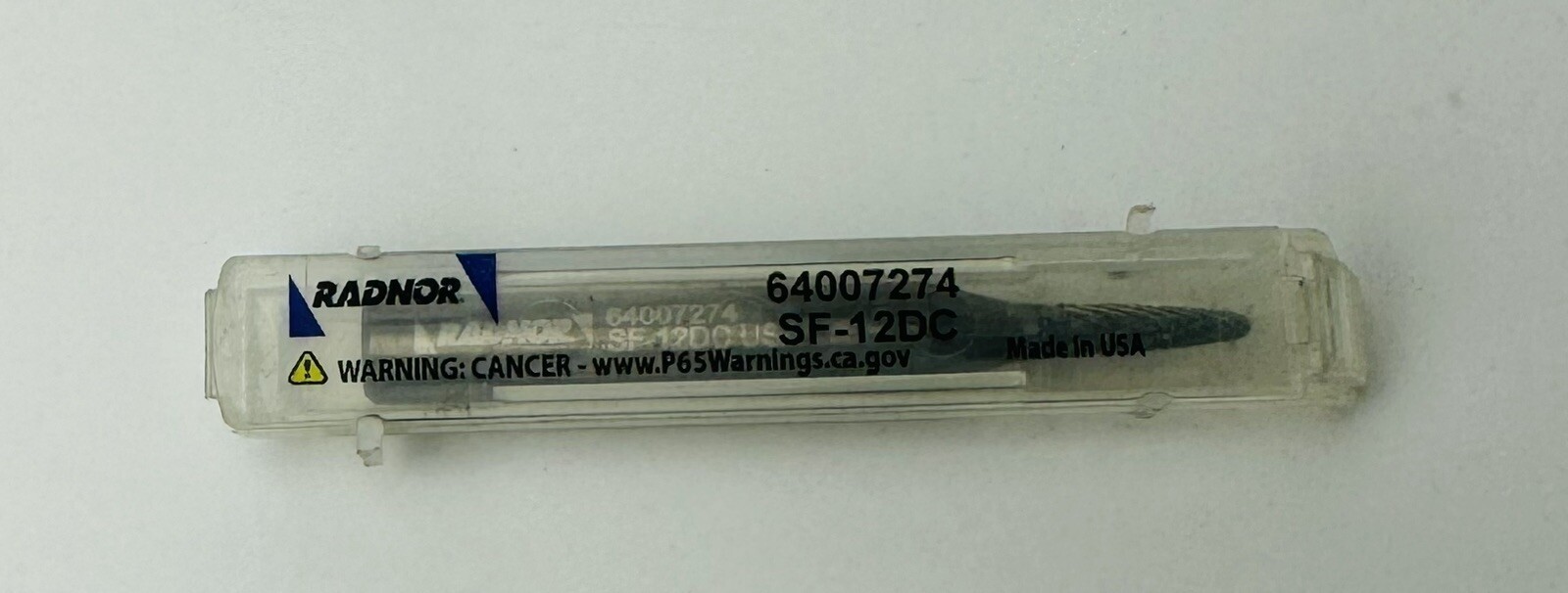 RADNOR SF-12DC 1/8" X 1/2" Radius Tree Shape Double Cut Carbide Burr ...