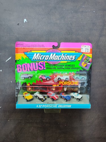 MICRO MACHINES #32 PORSCHE COLLECTION WITH 4 BONUS CARS - RARE 1993 ...