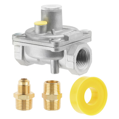 Natural Gas Pressure Regulator with 1/2" FPT Thread & 2Pcs Brass ...