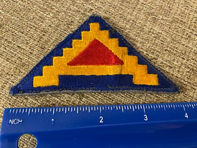 US Army 7th Army Triangle Red Blue Yellow Patch INV4414 | eBay