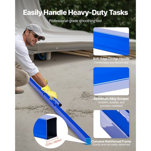 Concrete Screed 96 in Concrete Leveling Tool with Detachable Handle ...