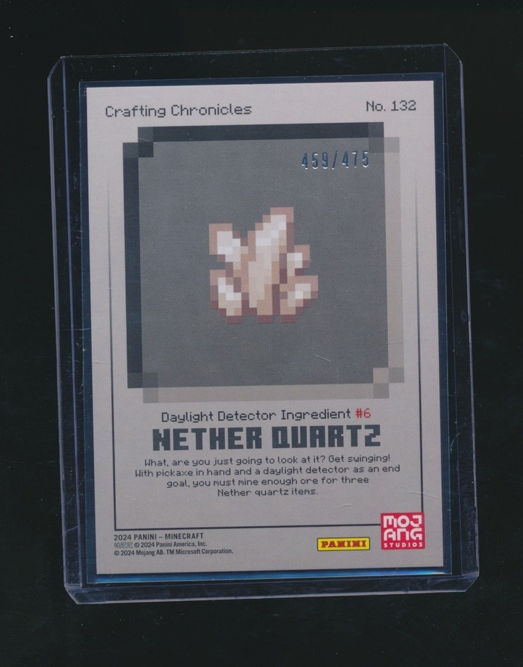 NETHER QUARTZ 2024 PANINI MINECRAFT IRON FOIL PARALLEL 459/475 #132 | eBay