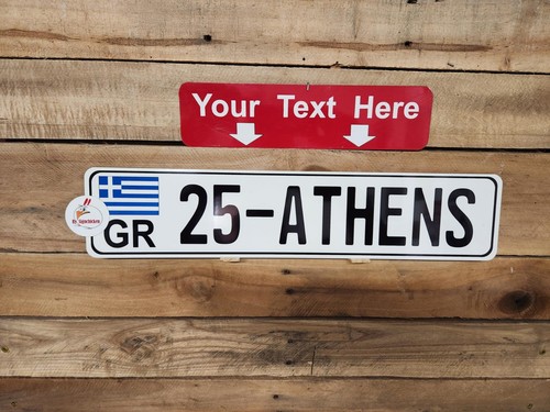 GREECE, GREEK, EURO TAG, BMW, European style License Plate, Custom, ANY ...