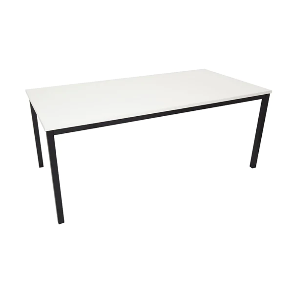 Florence Steel Frame Table 1800Mm W X 750Mm D X 730Mm H Natural White ...