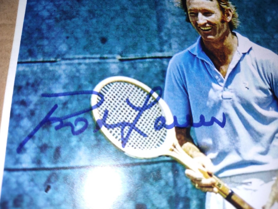 ROD LAVER EUROPEAN ICON LAVER CUP TROPHY ICON SIGNED 4x6 PAPER PHOTO ...