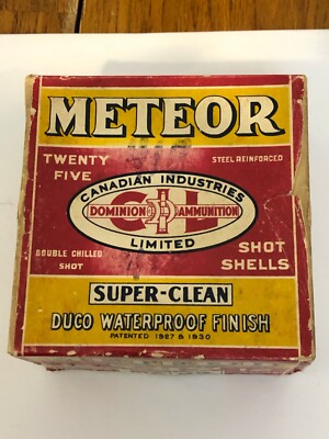 Vintage Empty (2 Pcs) CIL Meteor Shot Shell Box & Boxes 12 Ga. BB Shot ...
