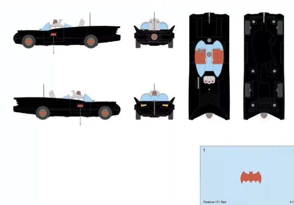 Corgi Model Club Batmobile 2024 Reissue No 267 Matt Black Exclusive ...