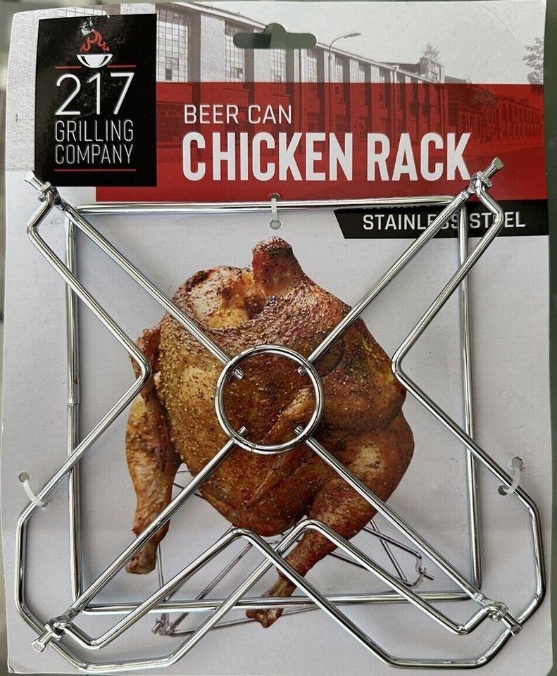 217 Grilling Company Beer Can Chicken Rack Stainless Steel #RK43A5 | eBay