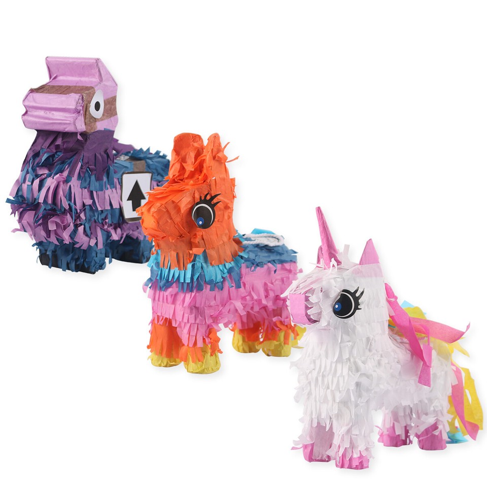 3Pcs Donkey Pinatas with Hanging Loop for Fiestas Mexican Cinco de Mayo ...