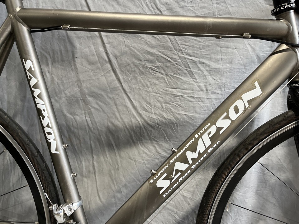 Sampson Titanium Road Bike Custom 58cm Carbon Fork Centaur Mix 2x10 Rim ...