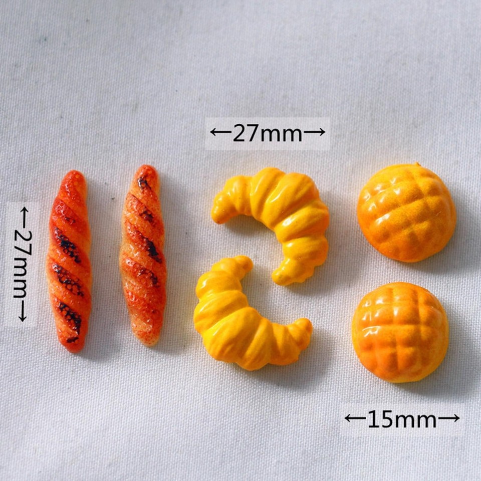 6 Pieces 1:12 1: 6 Dollhouse Mini Artificial Bread Models Accessory ...