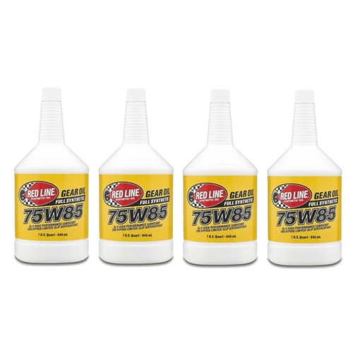 Red Line Full Synthetic 75W85 GL-5 Differential Gear Oil 1 Quart Set of ...