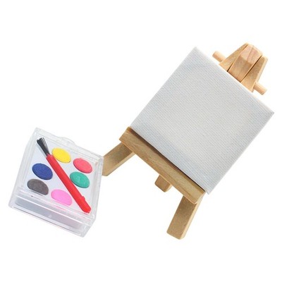 Mini Canvas Painting Set Art Easel Small Easels for Display Desk Craft ...