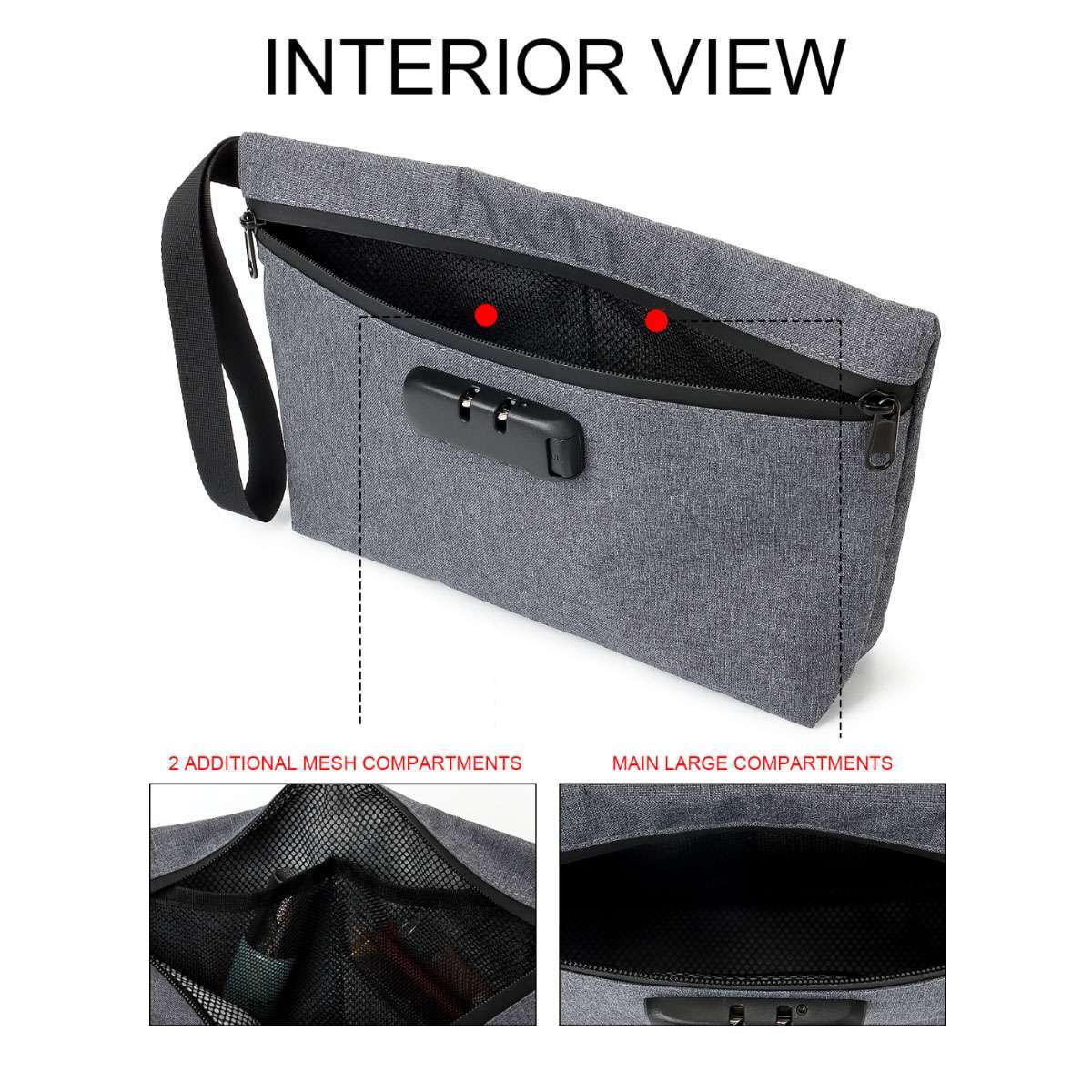 Waterproof New odor Smell Proof Case Bag With Security Combination Lock ...