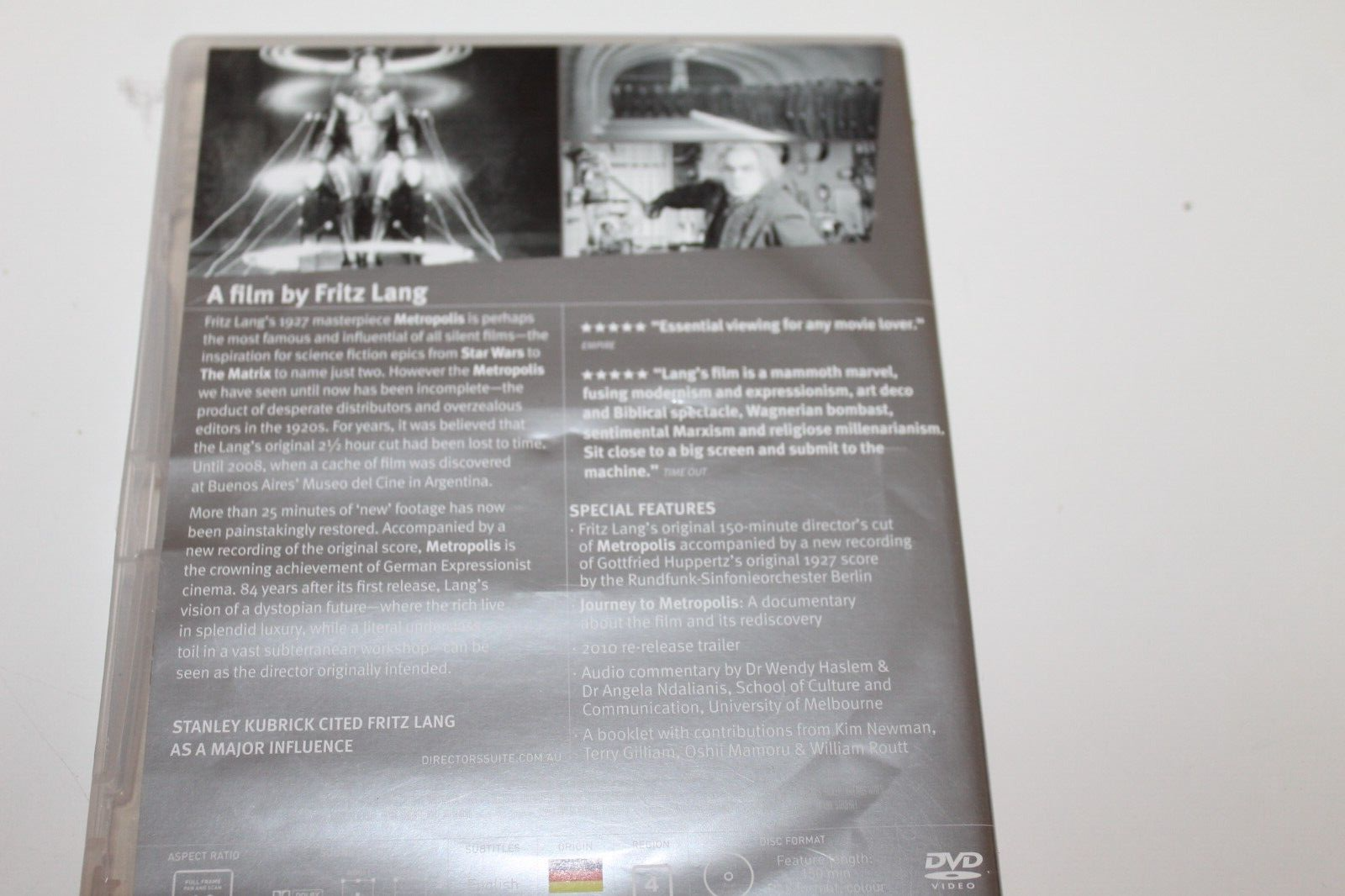 Metropolis Reconstructed & Restored DVD 2 Disc 1927 Fritz Lang Pal 4 ...