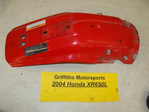 2004 HONDA XR650L oem original rear fender mud guard red plastic | eBay