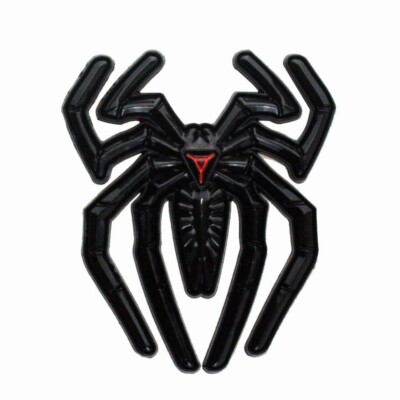 Spider Emblems Black Widow Edition Car Badge 3D Decal Glossy Black ...