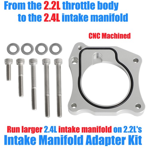For 2.4 to 2.2 Ecotec Throttle Body Intake Manifold Adapter Kit CNC ...