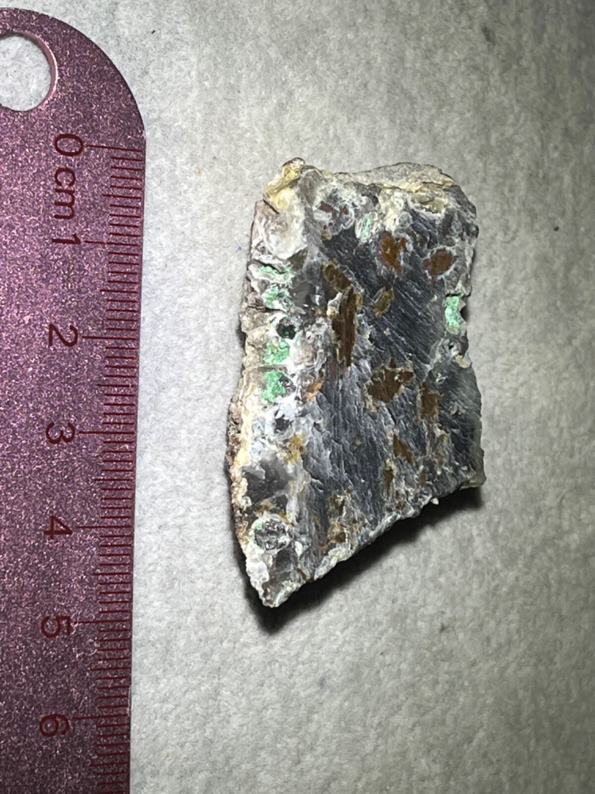 Confetti chrysocolla , Aquadité , Natural Raw end cut Slab 51.95 Gr ...