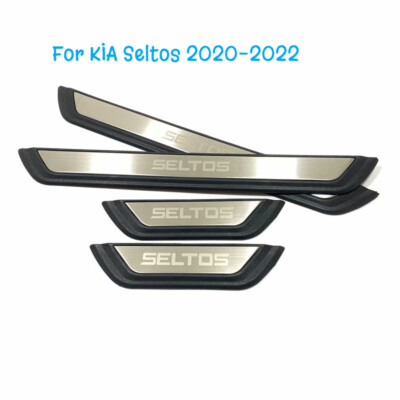 Door Sill Cover Scuff Plate Protector Sticker Trim For KIA Seltos 2020 ...