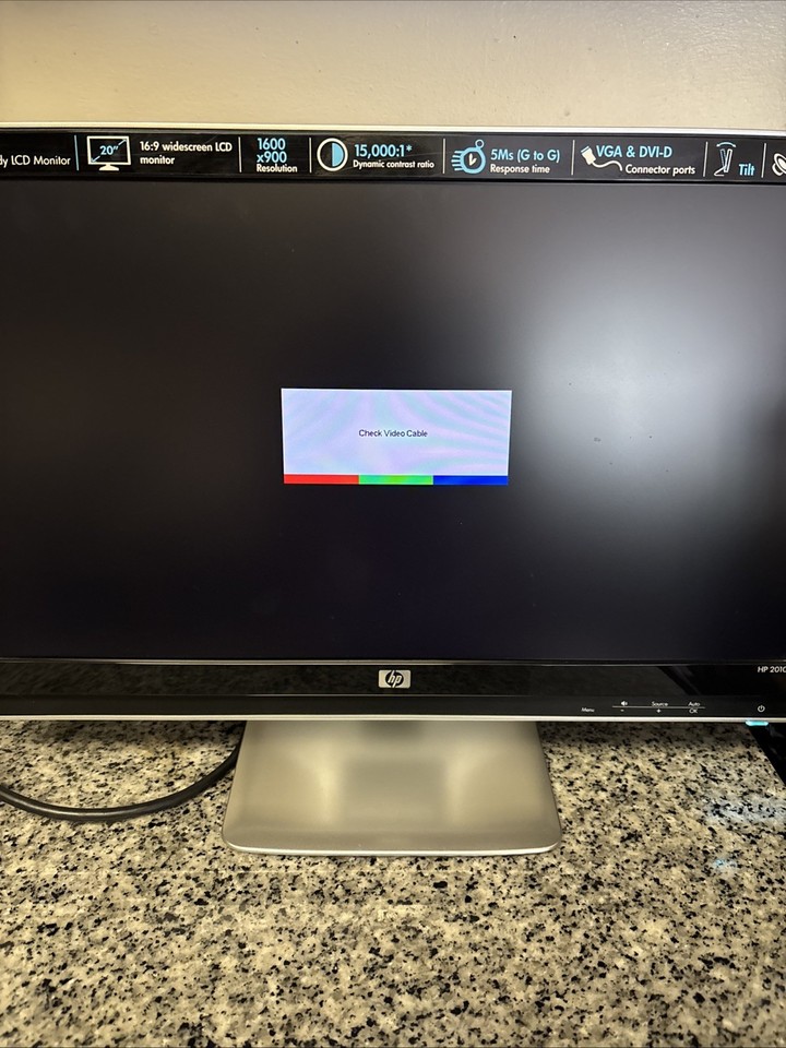 HP 2010i Black 20-inch Widescreen LCD Monitor with Built-In Speakers | eBay