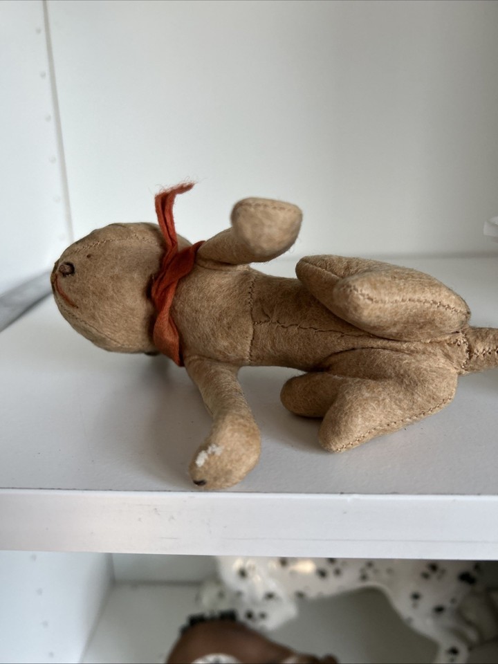 Antique French Bulldog Toy/Teddy Missing His Red Beret Very Rare French ...