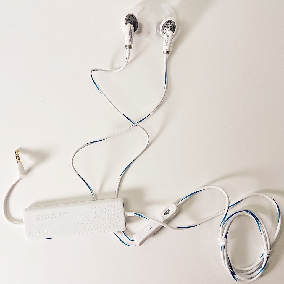 Bose QuietComfort 20 Noise Cancelling Wired Earbuds Bose QC20 White For ...