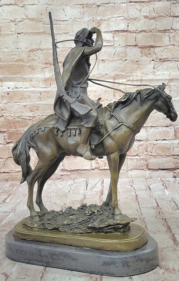 Large Bronze Statue Orientalist Art Cavalier Arab Hunter On a Prancing ...
