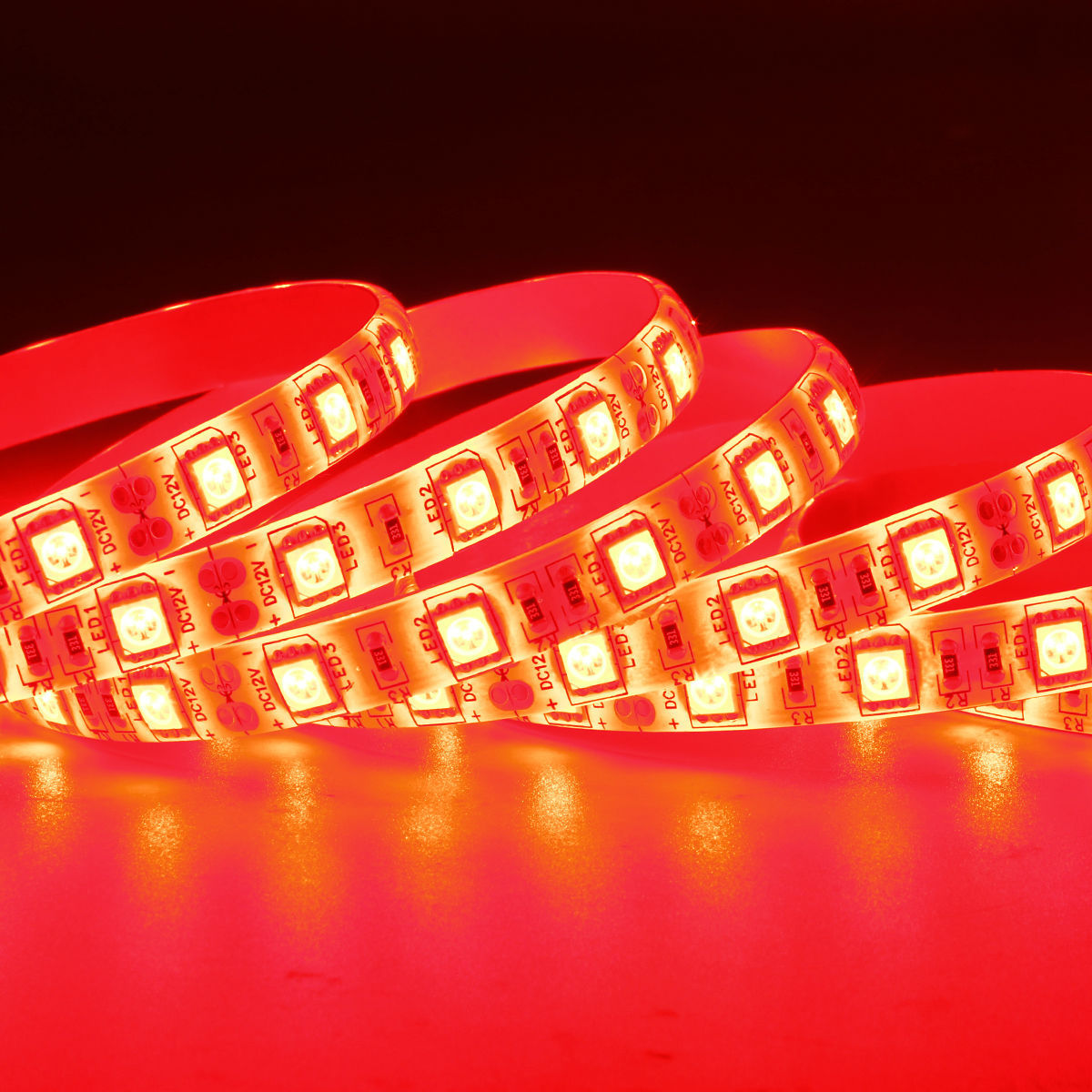 RED LED Strip Light 300LEDs Waterproof 5050 SMD 5M Rope Tape Light ...