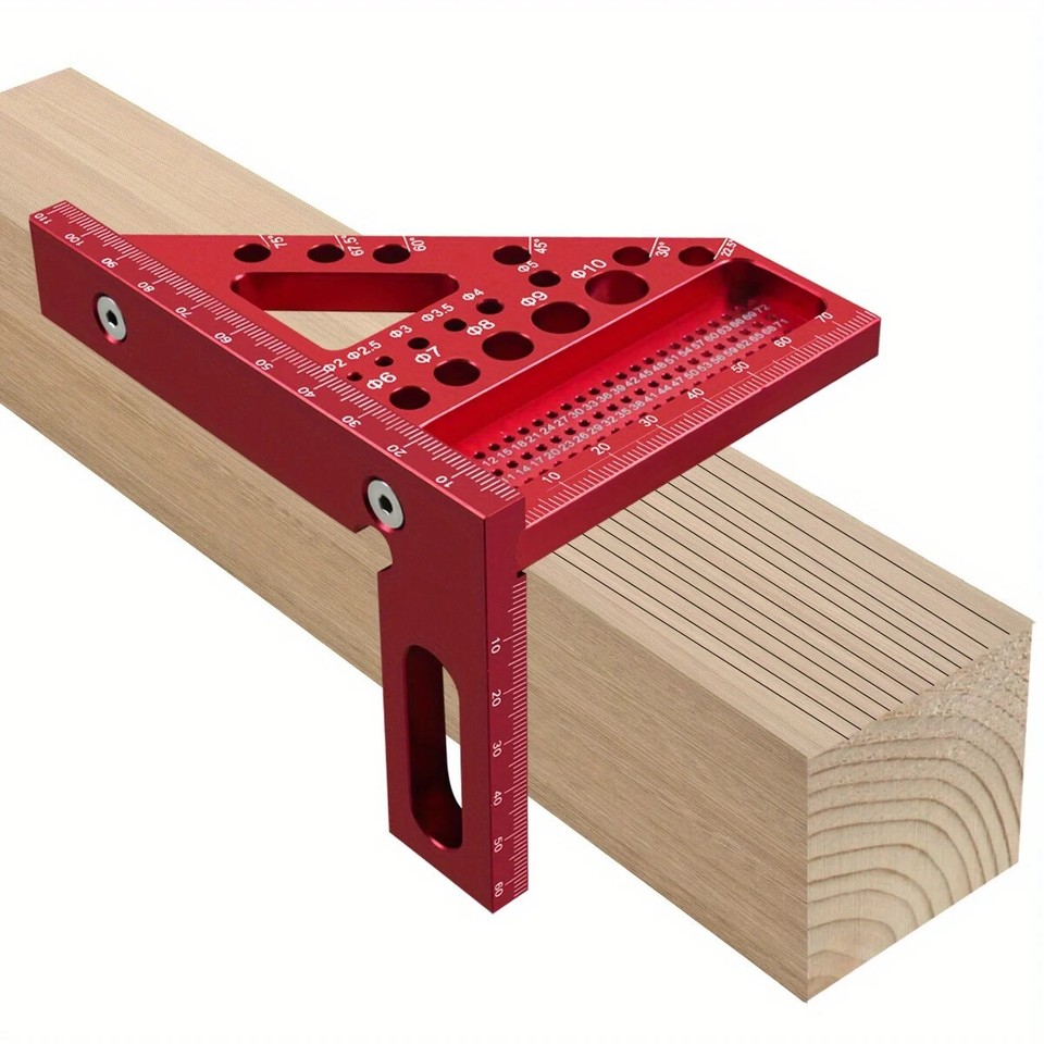 Extended 3D MultiAngle Measuring Ruler Woodworking Square Protractor W ...