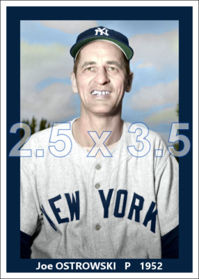 Joe Ostrowski - 1952 New York Yankees - choose a size - colorized print ...