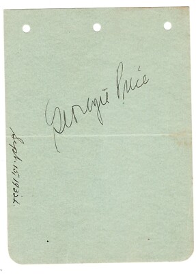 ACTOR GEORGIE PRICE AUTOGRAPH ON ALBUM PAGE 1932 | eBay