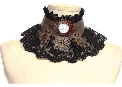 Steampunk Gothic Tick Tock Lace Clockwork Choker Theater, | eBay