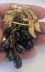 VINTAGE Jumbo Tear drop Faux Pearl Grape Cluster Dangle Brooch Pin | eBay
