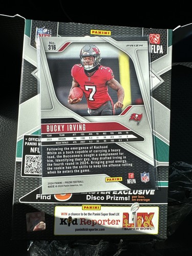 2024 Panini Prizm Bucky Irving Orange Disco Rookie Card | eBay